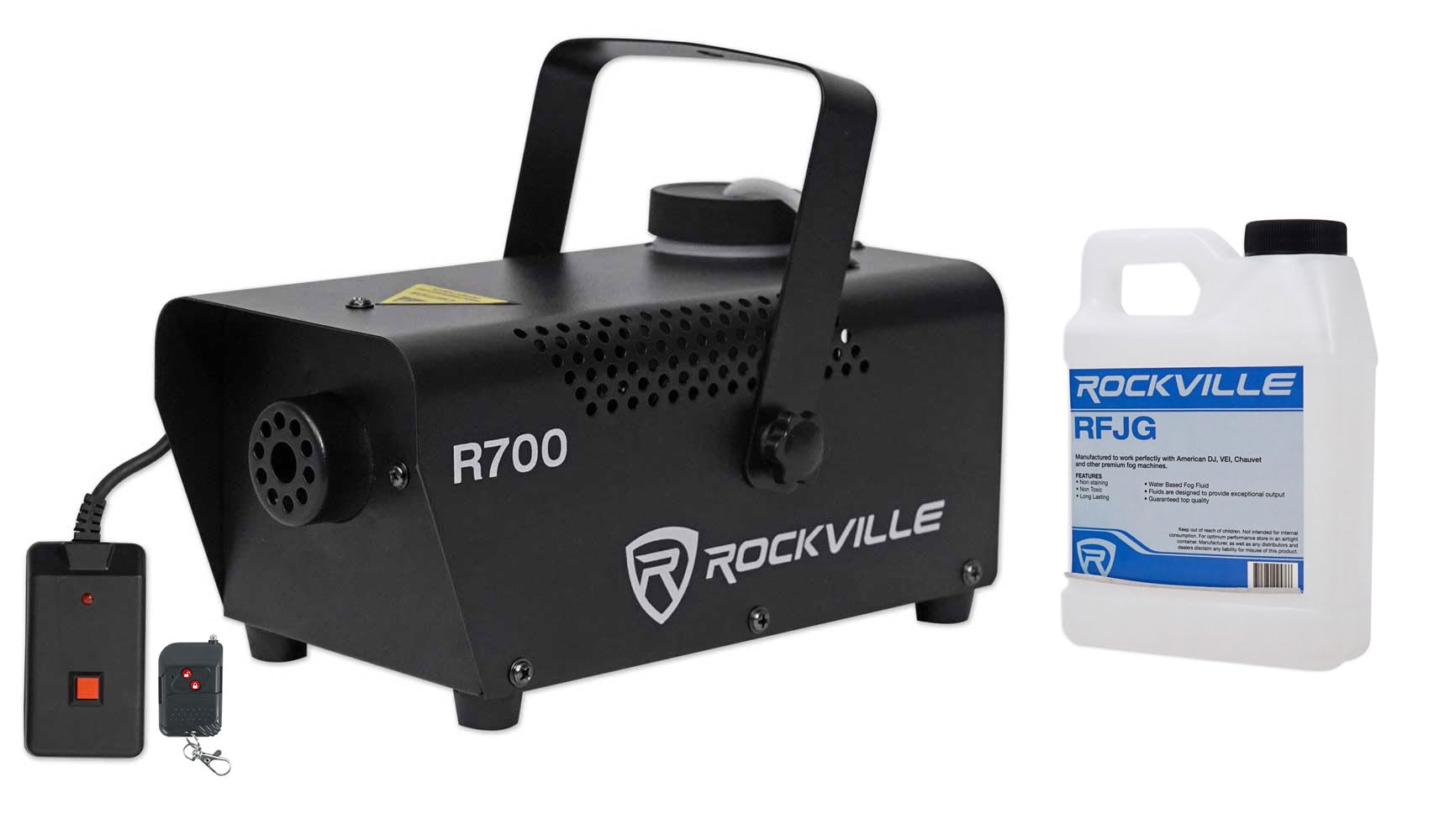 Rockville Fog/Smoke Machine w/Remote+Fluid, Quick Heatup Time (R700)