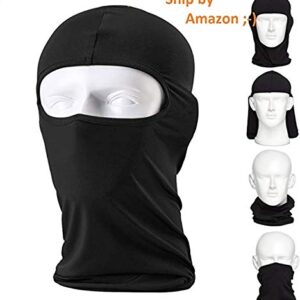 falapala Balaclava Tactical Face Mask Hood Neck Gaiter 1 Pack (Black)