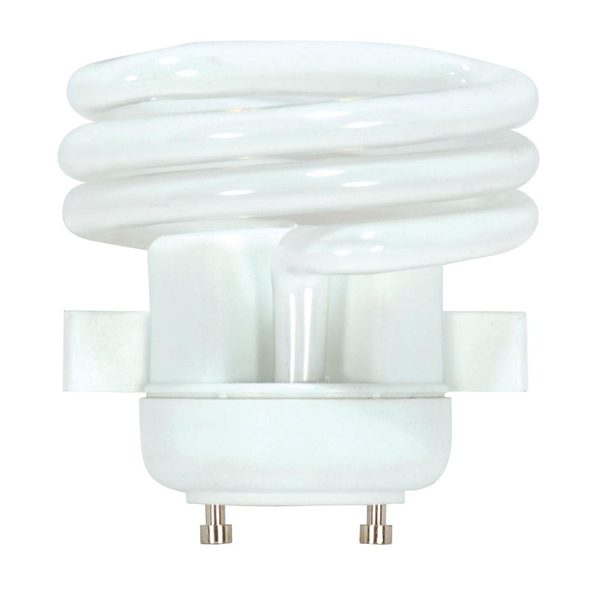 Satco S8228 18 Watt (75 Watt) 1100 Lumens Squat Spiral CFL Soft White 2700K GU24 Base Light Bulb by Satco