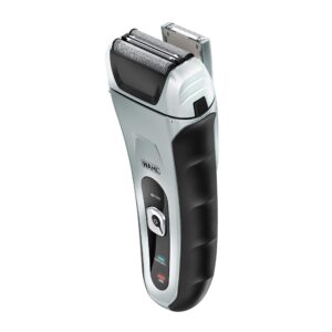 wahl speed shave, rechargeable lithium ion wet/dry waterproof facial hair shaver with speedflex precision foils - model 7061-500