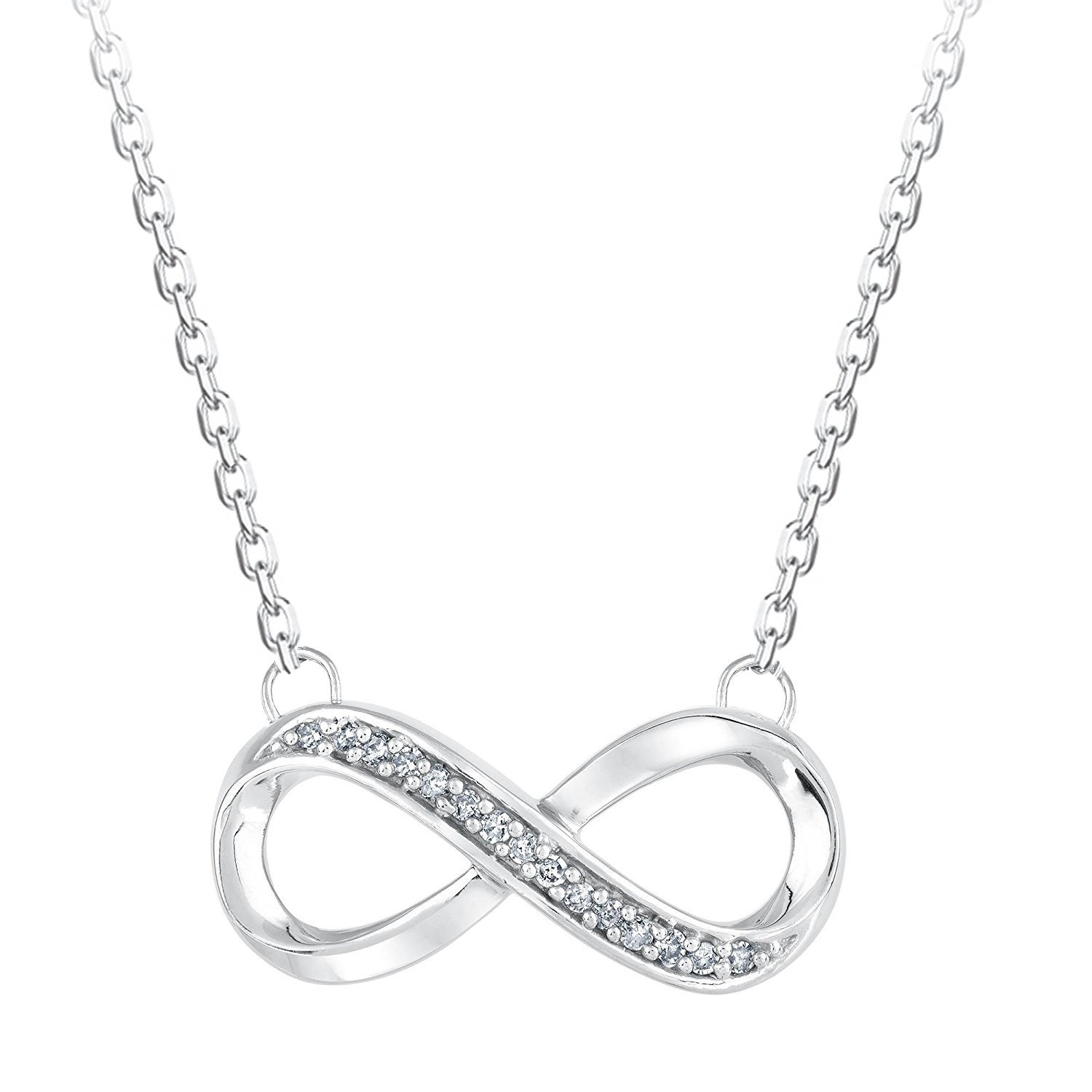 Fervent Infinity Necklace - Crystal Lab-Simulated Cubic Zirconia (CZ) [Ultra Clear Like Diamonds]