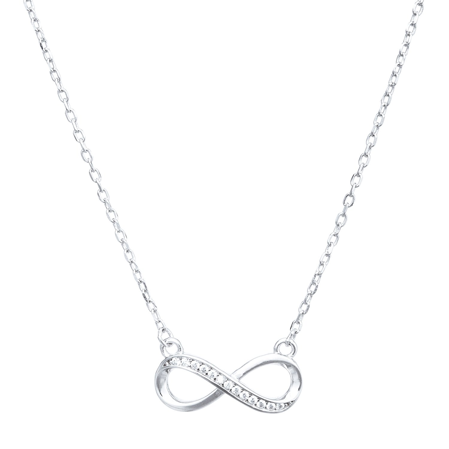 Fervent Infinity Necklace - Crystal Lab-Simulated Cubic Zirconia (CZ) [Ultra Clear Like Diamonds]