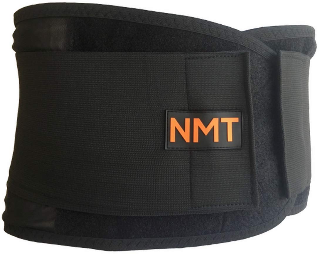 Back Brace by NMT ~ Lumbar Support Black Belt ~ Posture Corrector ~ Pain Relief from Arthritis, Sciatica, Scoliosis, Backache, Slipped Disc, Hernia, Spinal Stenosis ~ Injury Prevention ~ 4 Adjustable