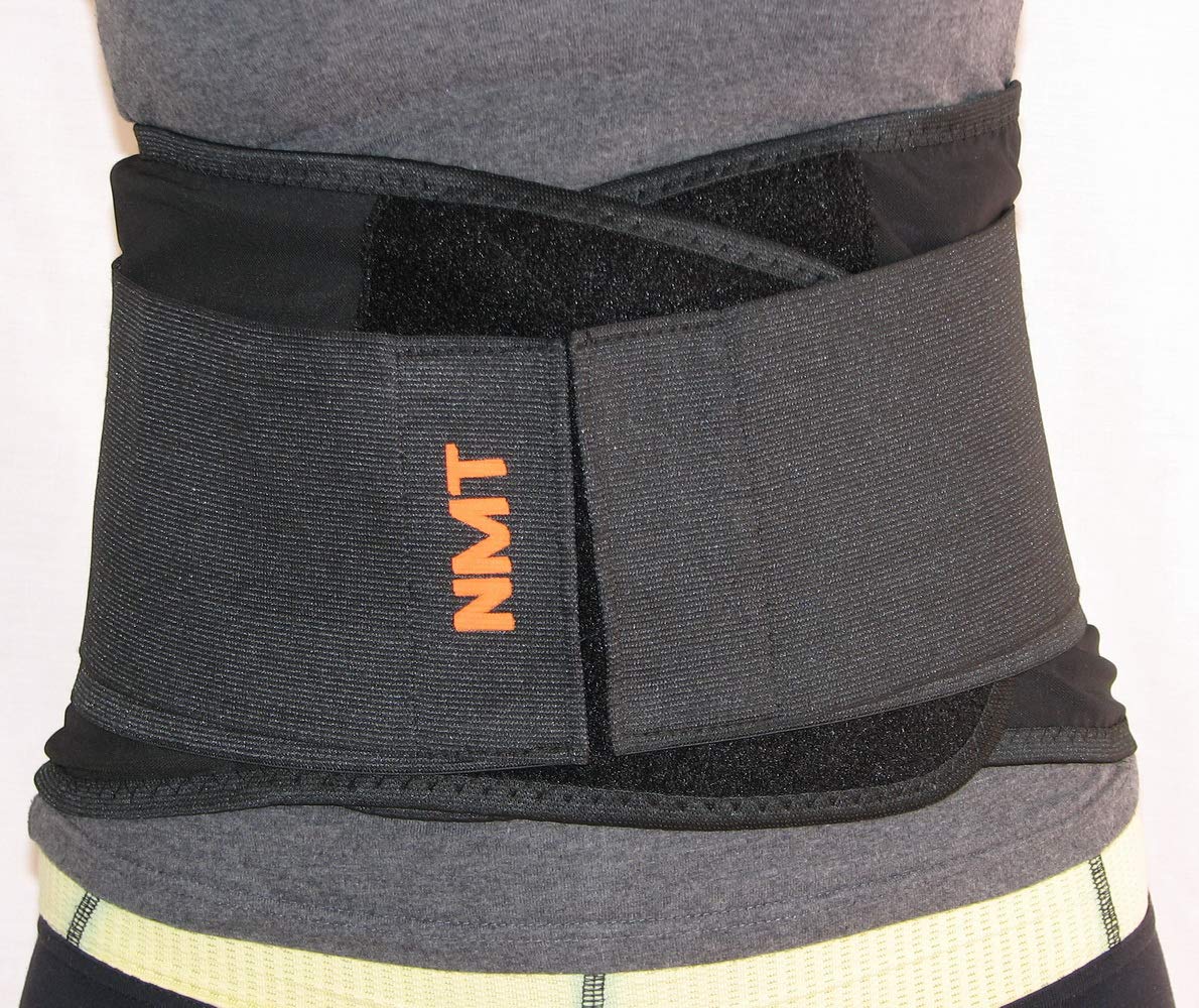 Back Brace by NMT ~ Lumbar Support Black Belt ~ Posture Corrector ~ Pain Relief from Arthritis, Sciatica, Scoliosis, Backache, Slipped Disc, Hernia, Spinal Stenosis ~ Injury Prevention ~ 4 Adjustable