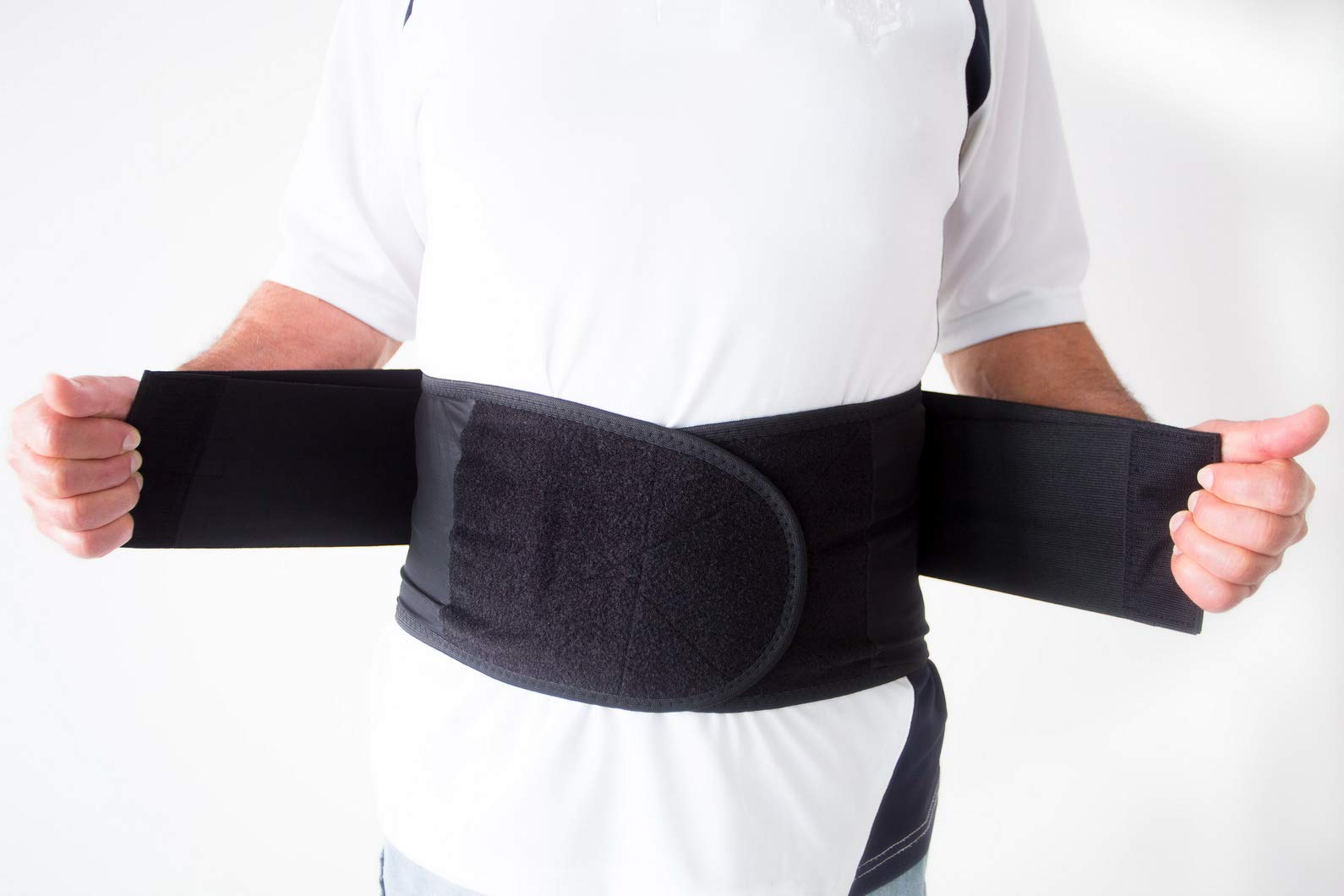 Back Brace by NMT ~ Lumbar Support Black Belt ~ Posture Corrector ~ Pain Relief from Arthritis, Sciatica, Scoliosis, Backache, Slipped Disc, Hernia, Spinal Stenosis ~ Injury Prevention ~ 4 Adjustable