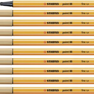 Fineliner - STABILO Point 88 - Pack of 10 - Light Ochre