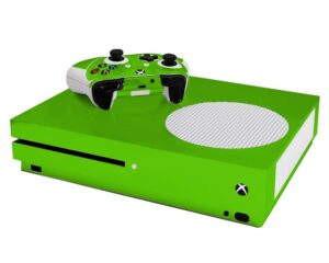 monster green - vinyl decal mod skin kit by system skins - compatible with microsoft xbox one slim (xb1 slim)