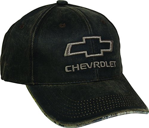 Outdoor Cap Men's Chevrolet Weathered Cap with Under Visor, Brown/Realtree Xtra, One Size