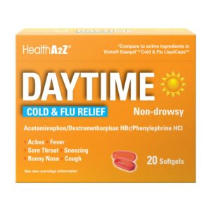 healtha2z® daytime | cold & flu medicine | powerful multi-symptom daytime(20 softgels) (daytime cold & flu medicine (20 count pack of 1))