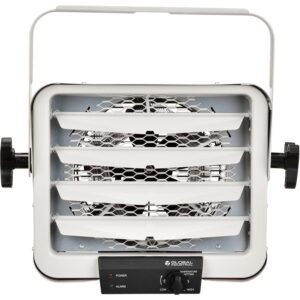 Global Industrial Electric Garage Unit Heater, 5000 Watt 240V-208V With Thermostat Gray, Wall Ceiling Mount