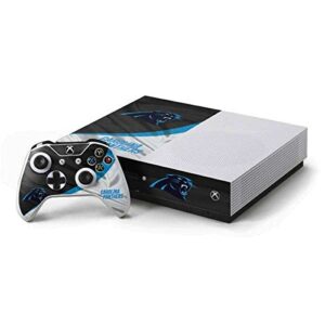 skinit decal gaming skin compatible with xbox one s console and controller bundle - officially licensed nfl carolina panthers design