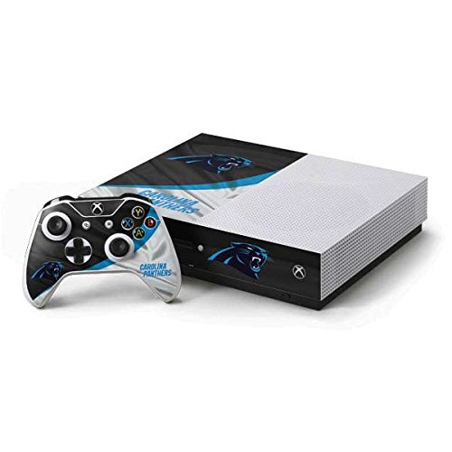 Skinit Decal Gaming Skin compatible with Xbox One S Console and Controller Bundle - Officially Licensed NFL Carolina Panthers Design