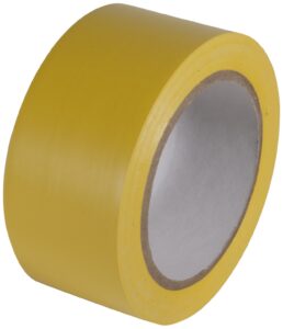 incom manufacturing: pvc vinyl safety aisle/pipe marking conformable durable color coding abrasion resistant tape, 2 inch x 180 ft., safety yellow - ideal for walls, floors, equipment