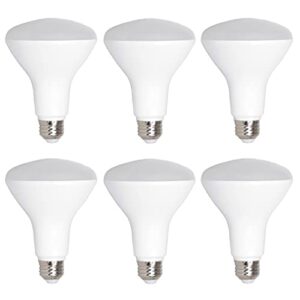 maxxima led br30 65 watt equivalent dimmable 8 watt light bulb warm white 720 lumens energy star, 3000k (pack of 6)