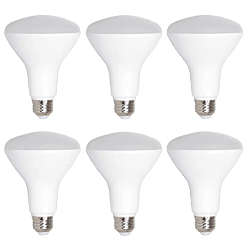 Maxxima LED BR30 65 Watt Equivalent Dimmable 8 Watt Light Bulb Warm White 720 Lumens Energy Star, 3000K (Pack of 6)