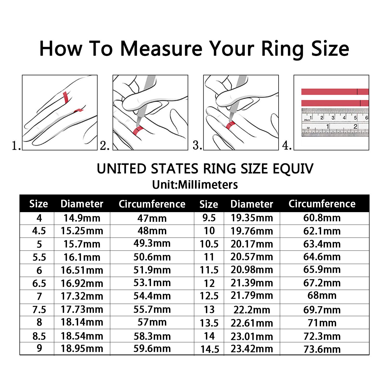 SOMEN TUNGSTEN 925 Sterling Silver Celtic Knot Eternity Band Ring Rose Gold Engagement Wedding Band 4mm Size 11