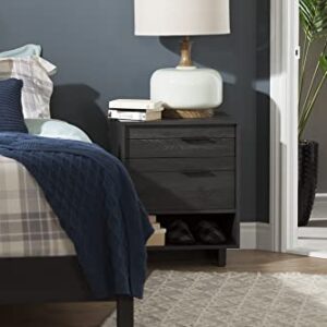 South Shore Fynn Nightstand with Cord Catcher, Gray Oak, 22.25 in x 16.5 in x 24.75 in (D x W x H)