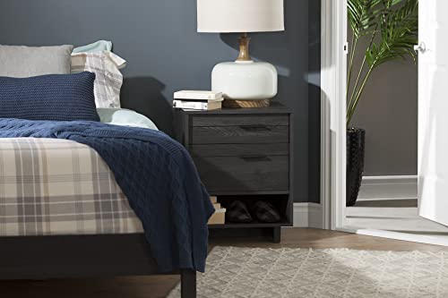 South Shore Fynn Nightstand with Cord Catcher, Gray Oak, 22.25 in x 16.5 in x 24.75 in (D x W x H)