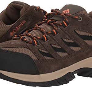 Columbia Mens Crestwood Hiking Shoe Breathable, High-Traction Grip, Camo Brown, Heatwave, 10 US