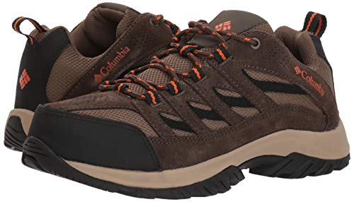 Columbia Mens Crestwood Hiking Shoe Breathable, High-Traction Grip, Camo Brown, Heatwave, 10 US