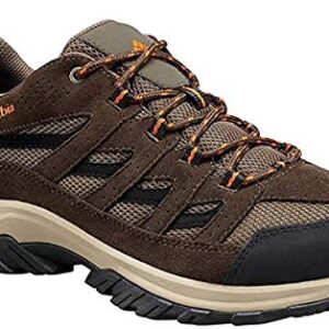 Columbia Mens Crestwood Hiking Shoe Breathable, High-Traction Grip, Camo Brown, Heatwave, 10 US