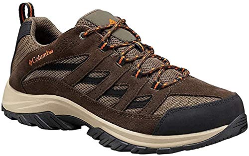 Columbia Mens Crestwood Hiking Shoe Breathable, High-Traction Grip, Camo Brown, Heatwave, 10 US