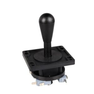 eg starts american style arcade competition 2pin joystick black switchable from 8 ways operation, elliptical black handle, precision 8-way 187" (4.8mm) terminal