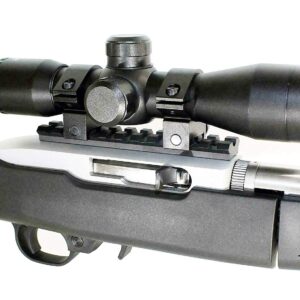 Ruger 10/22 Combo Kit with 4x32 Scope Rings Rail Mount base picatinny weaver single rail aluminum black mildot reticle hunting tactical