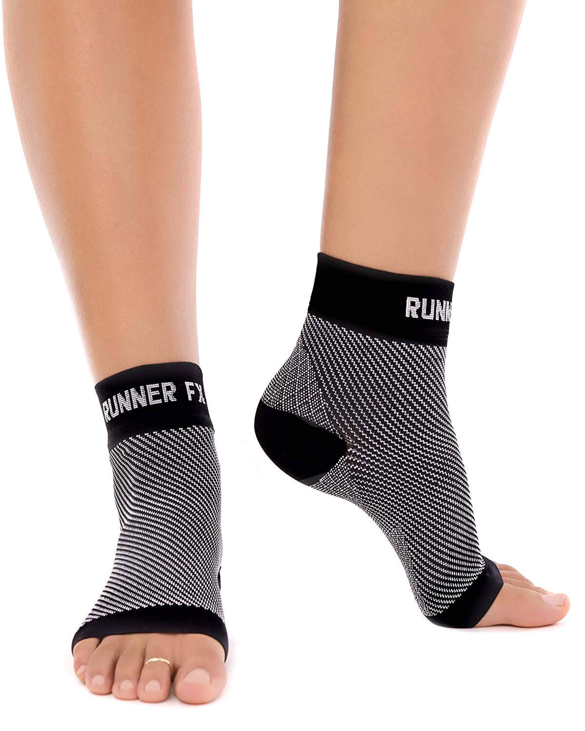 Runner FX Sports Plantar Fasciitis Sock for Men and Women, Compression Foot Sleeves with Arch and Ankle Support, Foot Brace