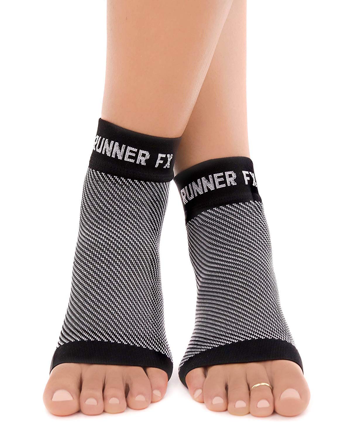 Runner FX Sports Plantar Fasciitis Sock for Men and Women, Compression Foot Sleeves with Arch and Ankle Support, Foot Brace