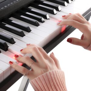 Joy 61-Key Lighted Touch Sensititive & USB-Midi(App) Keyboard Kit with Stand, Stool, Headphone & Power Supply (KL-92UT-KIT)