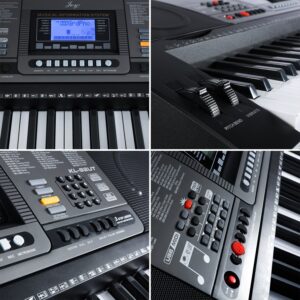 Joy 61-Key Lighted Touch Sensititive & USB-Midi(App) Keyboard Kit with Stand, Stool, Headphone & Power Supply (KL-92UT-KIT)