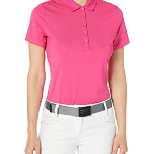 Callaway Women's Opti-Dri Chevron Short Sleeve Golf Polo Shirt, Stretch Fabric, Moisture-Wicking, Sun Protection, Very Berry, Medium