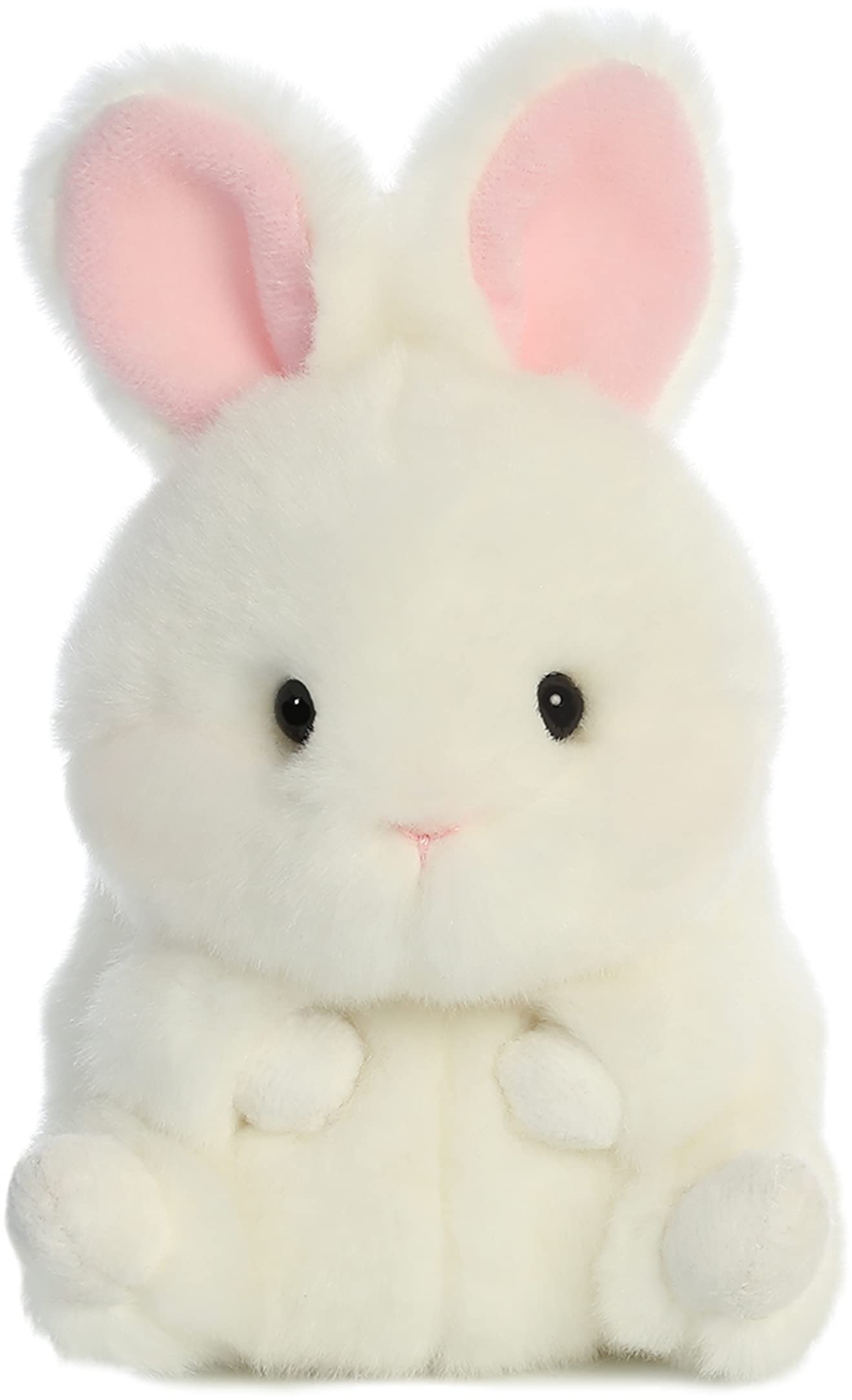 Aurora® Round Rolly Pet™ Bunbun Bunny™ Stuffed Animal - Adorable Companions - On-The-Go Fun - White 5 Inches