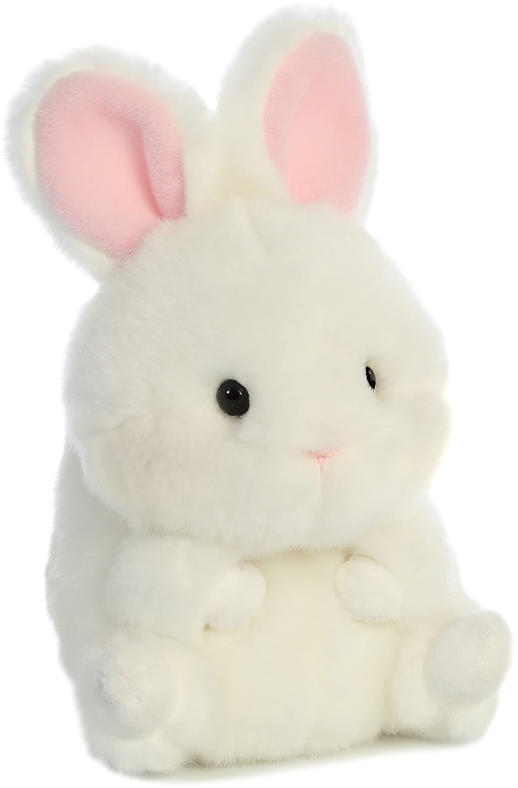 Aurora® Round Rolly Pet™ Bunbun Bunny™ Stuffed Animal - Adorable Companions - On-The-Go Fun - White 5 Inches