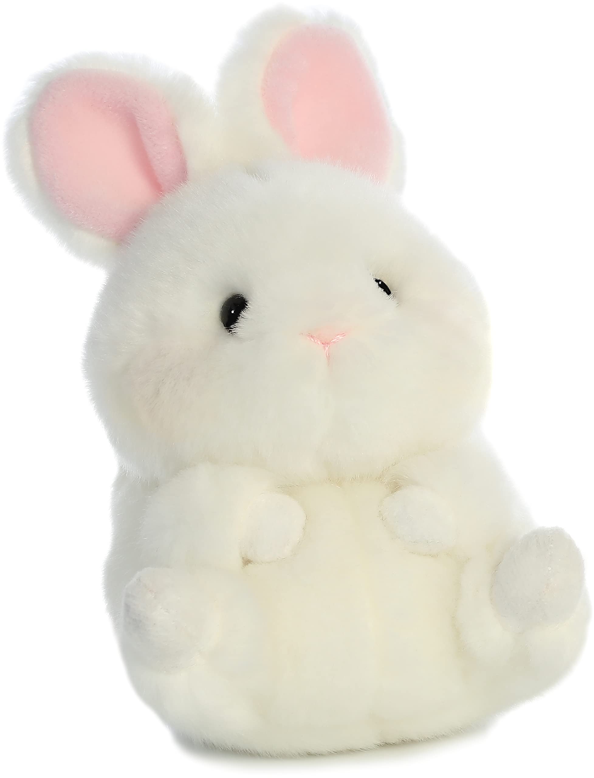 Aurora® Round Rolly Pet™ Bunbun Bunny™ Stuffed Animal - Adorable Companions - On-The-Go Fun - White 5 Inches