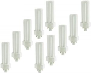 circle (10 pack) plt-42w 865, 4 pin gx24q-4, 42 watt triple tube, compact fluorescent light bulb