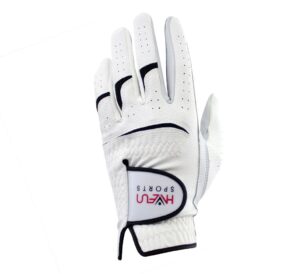 haeun men's premium white cabretta soft multiple sizes regular golf glove 26. large