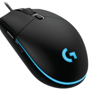 Logitech G203 Prodigy Wired Gaming Mouse, 8,000 DPI, RGB, Lightweight, 6 Programmable Buttons, On-Board Memory, Compatible with PC/Mac - Black