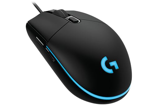 Logitech G203 Prodigy Wired Gaming Mouse, 8,000 DPI, RGB, Lightweight, 6 Programmable Buttons, On-Board Memory, Compatible with PC/Mac - Black