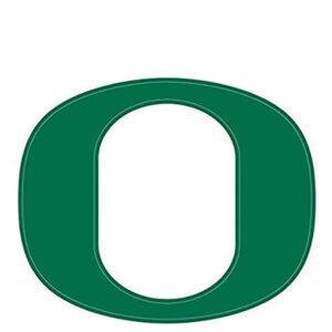 oregon ducks logo decal - green - 4.5" x 3.5"