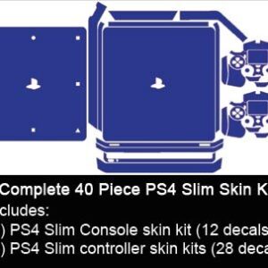 Black Chrome Mirror - Vinyl Decal Mod Skin Kit by System Skins - Compatible with PlayStation 4 Slim Console (PS4S)