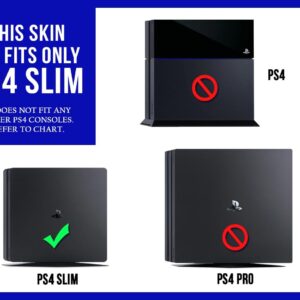 Black Chrome Mirror - Vinyl Decal Mod Skin Kit by System Skins - Compatible with PlayStation 4 Slim Console (PS4S)