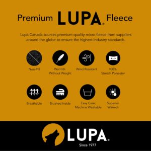 Lupa Handmade Unisex Double-Layer Micro Fleece Neck Warmer - Neck Gaiters for Men - Winter Neck Warmer for Women (Black)