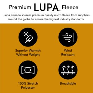 Lupa Handmade Unisex Double-Layer Micro Fleece Neck Warmer - Neck Gaiters for Men - Winter Neck Warmer for Women (Black)