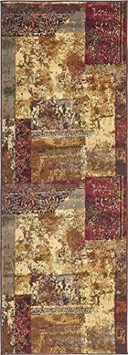 Unique Loom Barista Collection Area Rug - Arusha (2' 2" x 6' 1" Runner, Beige/ Black)