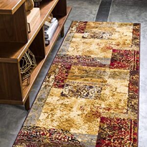 Unique Loom Barista Collection Area Rug - Arusha (2' 2" x 6' 1" Runner, Beige/ Black)