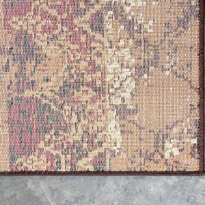 Unique Loom Barista Collection Area Rug - Arusha (2' 2" x 6' 1" Runner, Beige/ Black)