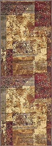 Unique Loom Barista Collection Area Rug - Arusha (2' 2" x 6' 1" Runner, Beige/ Black)