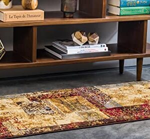 Unique Loom Barista Collection Area Rug - Arusha (2' 2" x 6' 1" Runner, Beige/ Black)